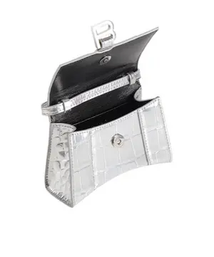 Balenciaga Mini Crocodile Embossed Leather Bag