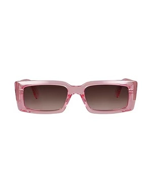 GANNI Plastic Rectangular Sunglasses - Brown