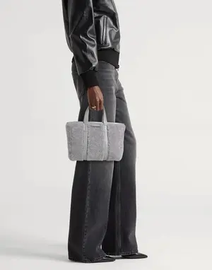 Balenciaga Shearling Tote Handbag
