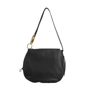 Burberry Plain Colour Shoulder Bag - Black