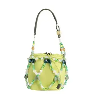 GANNI Medium-sized Satin Bucket Bag