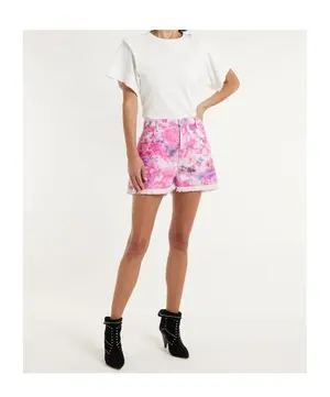 Isabel Marant Étoile Multi-colored High-waisted Denim Shorts