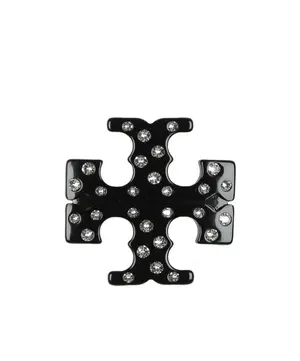 Tory Burch Minimal Rhinestone Hair Clips - Black