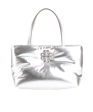 Tory Burch Metallic Woven Tote Bag