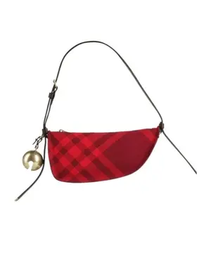 Burberry Tartan Baguette Bag - Red