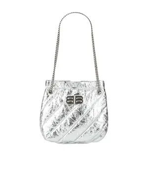 Balenciaga Metallic Quilted Logo Handbag