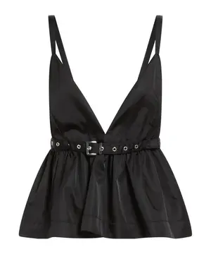 GANNI Deep V Neckline Top