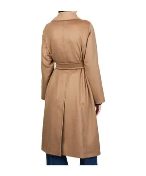 Max Mara Long Belted Coat - Nude