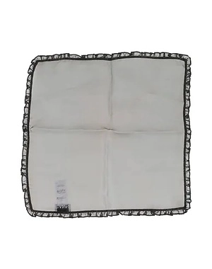GANNI Solid Color Organza Square Scarf - Gray
