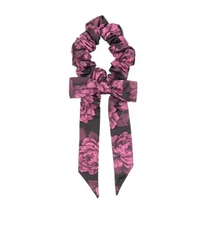 GANNI Floral Satin Hair Tie - Pink