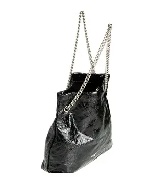 Balenciaga Large Patent Leather Tote Bag - Black