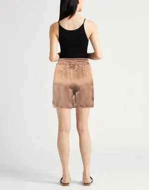 Max Mara Solid Color Satin Shorts