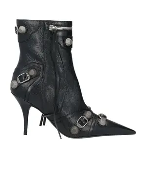 Balenciaga Pointed-toe Leather Ankle Boots