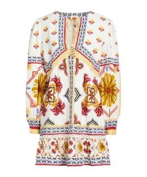 Farm Rio Long-sleeved Dress - White