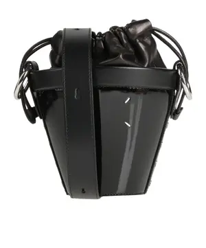 MAISON MARGIELA Small Solid Color Bucket Bag - Black