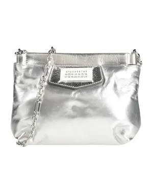 MAISON MARGIELA Minimalist Metallic Crossbody Bag - White