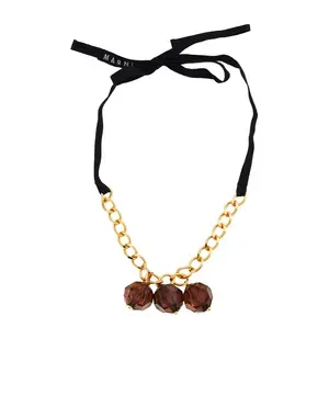 Marni Woven Pendant Necklace - Black