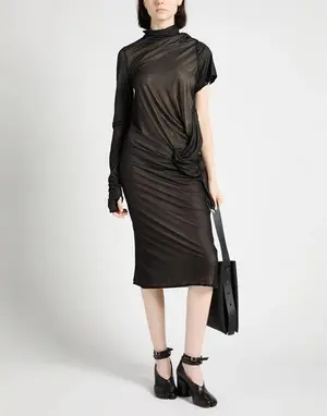 MAISON MARGIELA Solid Color Short-sleeve Turtleneck Dress