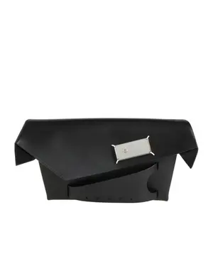 MAISON MARGIELA Large Lychee Grain Clutch Bag - Black