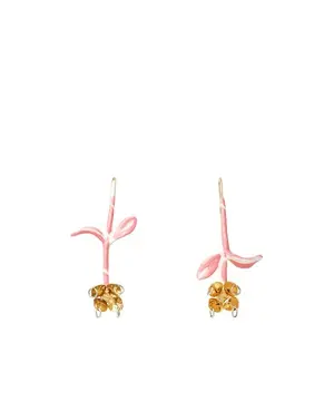 Marni Minimalist Design Earrings - Pink