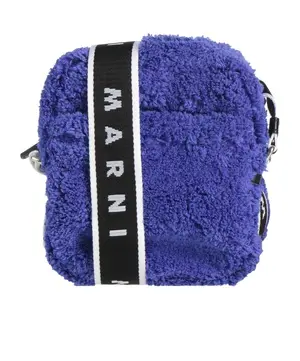Marni Solid Color Velvet Small Bag - Blue