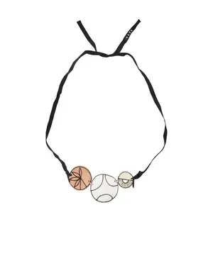 Marni Woven Pendant Necklace - Black