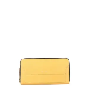 Marni Textured-leather Wallet - Yellow