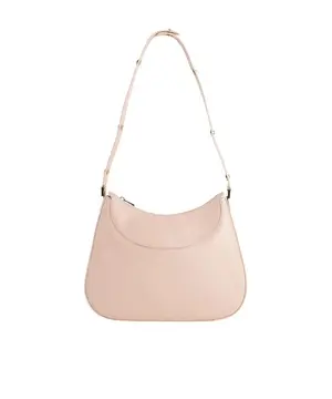 Marni Large Solid Color Leather Hobo Bag
