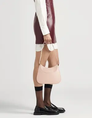 Marni Large Solid Color Leather Hobo Bag