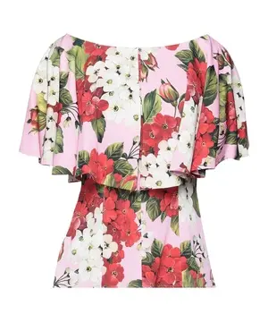 Dolce & Gabbana Floral Short-sleeve Bow Top