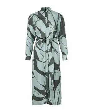 Max Mara Printed Long-sleeved Dress