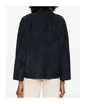 Max Mara Long-sleeved Leather Jacket