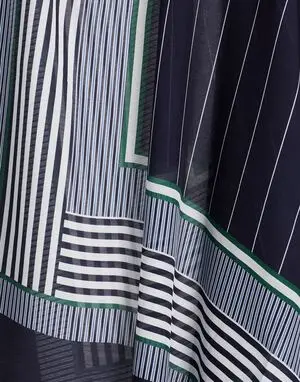 Rag & Bone Striped Square Scarf - Black