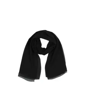 Dolce & Gabbana Solid Color Crepe Scarf - Black
