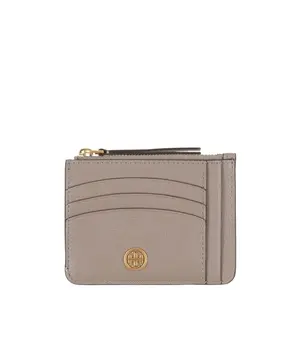 Tory Burch Leather Cardholder - Nude