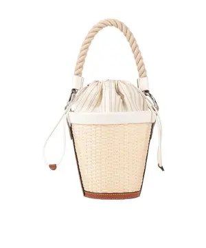 MAISON MARGIELA Medium Two-tone Woven Bucket Bag