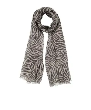 Brunello Cucinelli Two-tone Linen Scarf - Gray