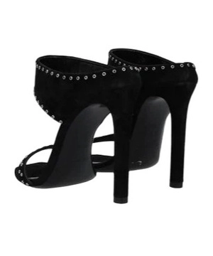 Saint Laurent Solid Color Square-toe High Heels