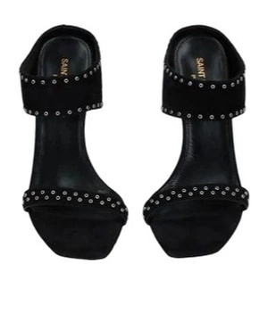 Saint Laurent Solid Color Square-toe High Heels