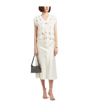 Brunello Cucinelli Short-sleeved V-neck Knitted Top