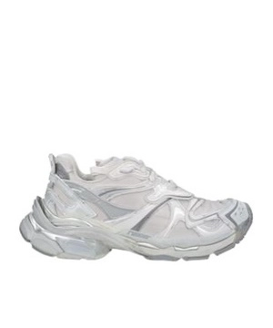 Balenciaga Solid Color Platform Sneakers - Gray