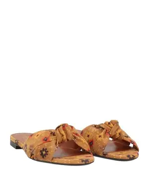 Saint Laurent Floral Print Bow Leather Sandals