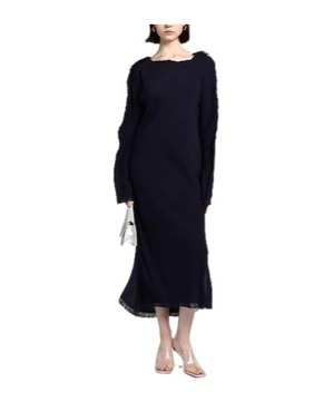 Marni Solid Color Long Sleeve Dress