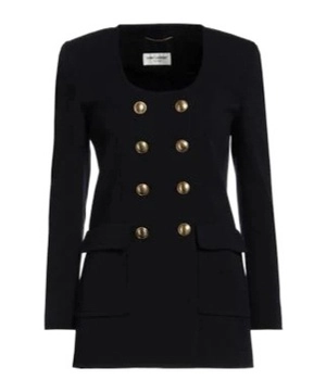 Saint Laurent Solid-color Lapel Suit Jacket