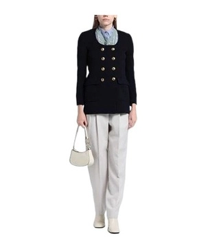 Saint Laurent Solid-color Lapel Suit Jacket