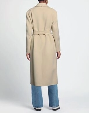 Sportmax Long Solid Felt Trench Coat