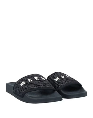 Marni Woven Raffia Pool Slides