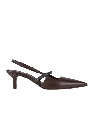 Brunello Cucinelli Two-tone Pointed-toe High Heels - Black
