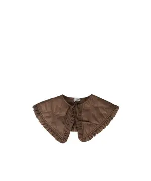 GANNI Solid Color Round Neck Shawl