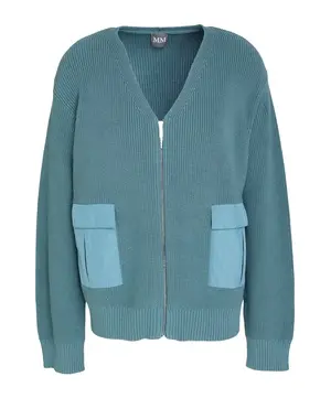 Max Mara Solid Knit Cardigan - Blue